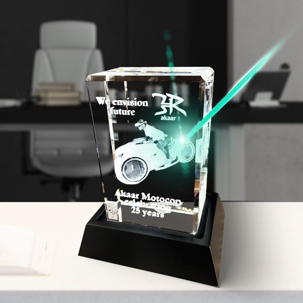 3D Crystal Rectangle Tall Award - 3D Crystal AE