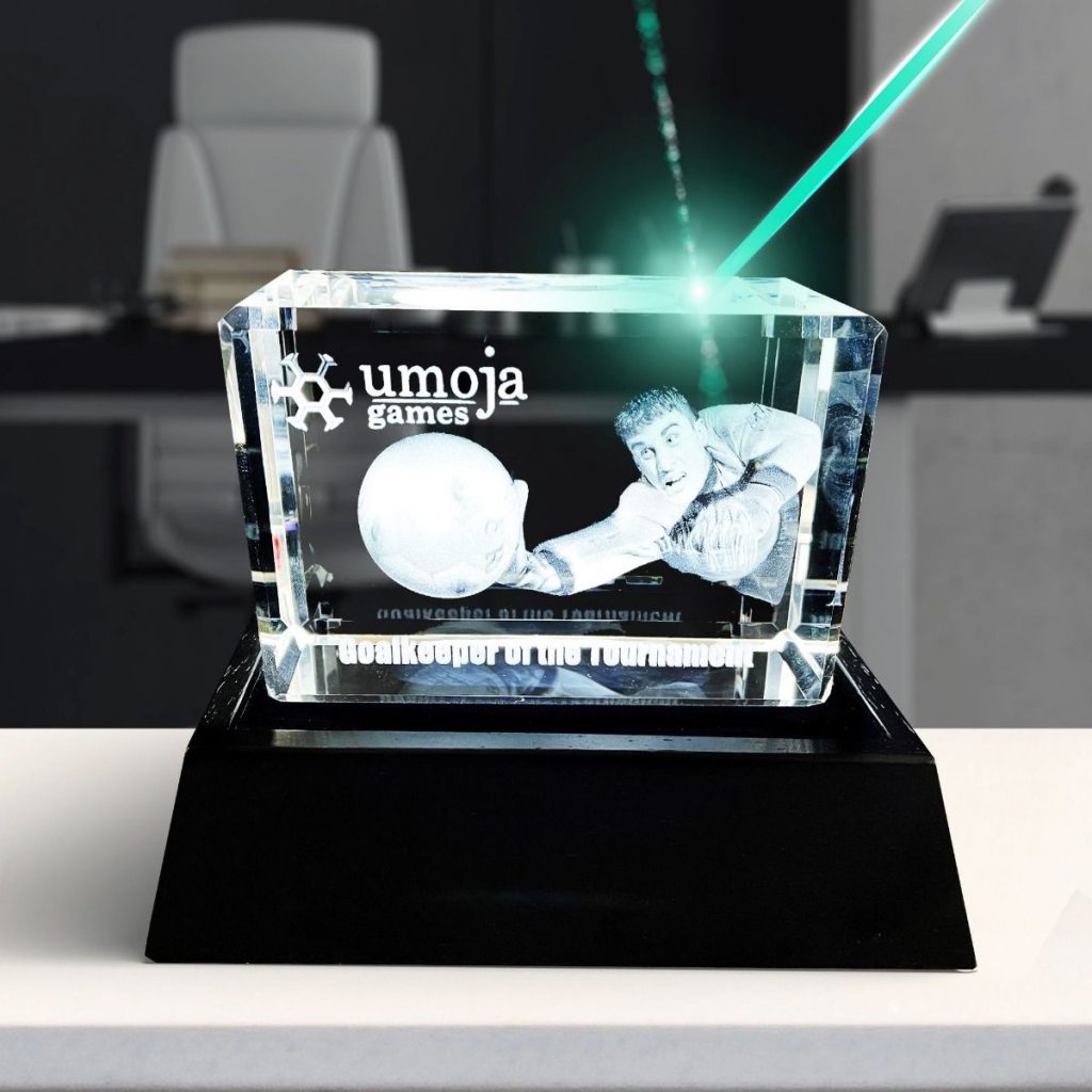 3D Crystal Rectangle Wide Award - 3D Crystal AE