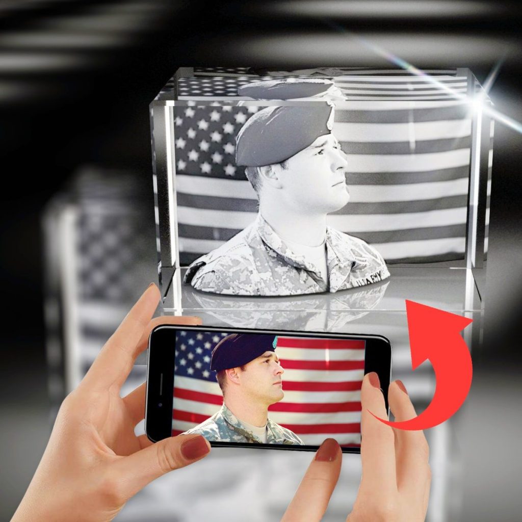 Custom 3D Crystal Rectangle Wide Photo Gits- 3D Crystal AE