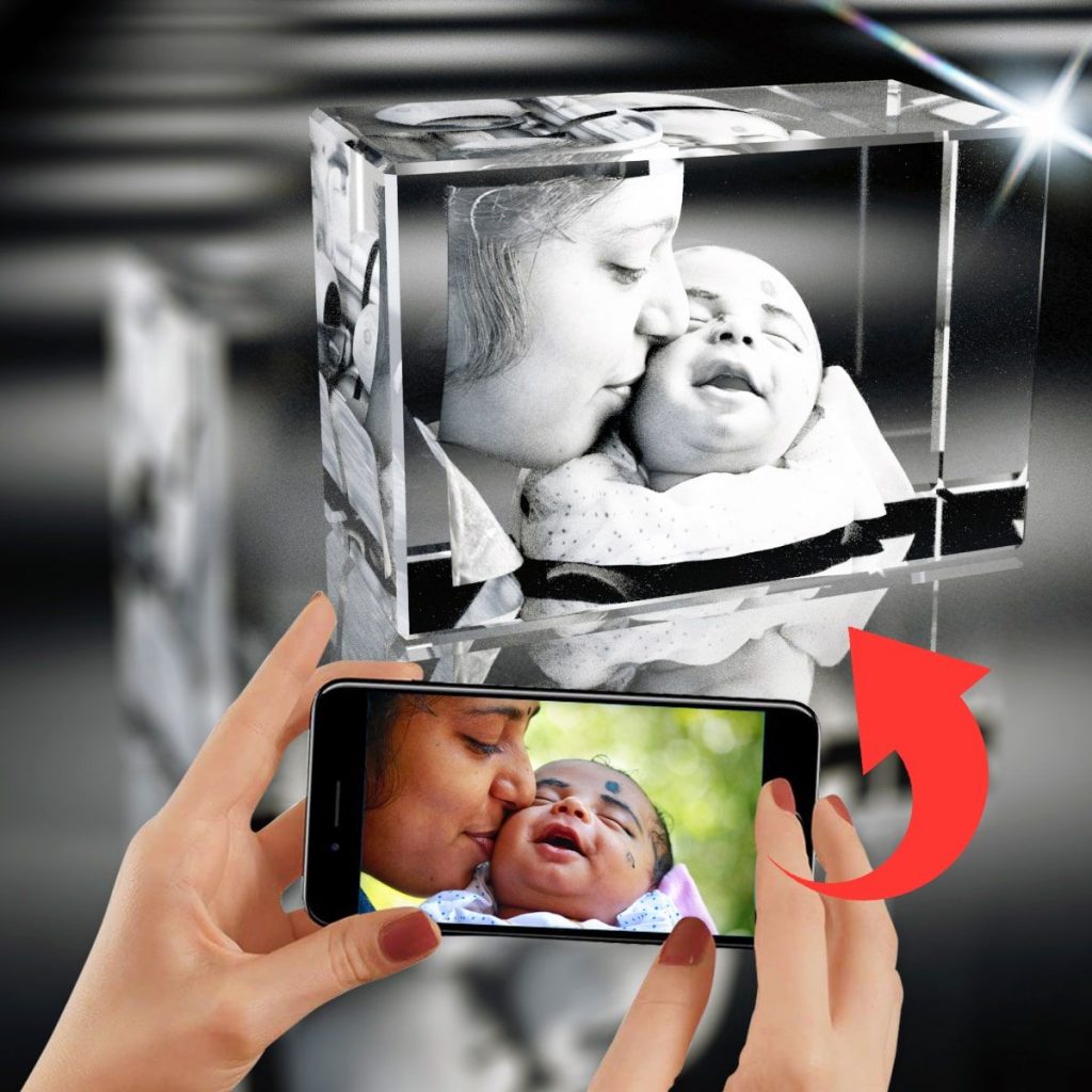 Custom 3D Crystal Rectangle Wide Photo Gits- 3D Crystal AE