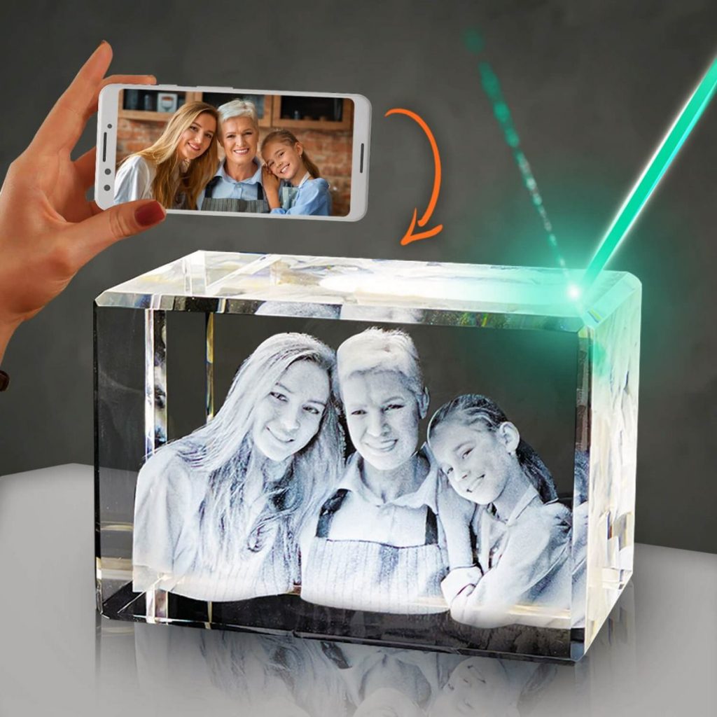 Custom 3D Crystal Rectangle Wide Photo Gits- 3D Crystal AE